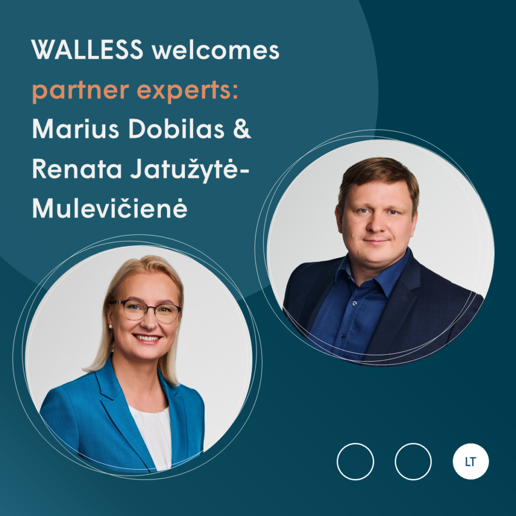 Marius Dobilas and Renata Jatužytė-Mulevičienė become partner experts at WALLESS • Walless